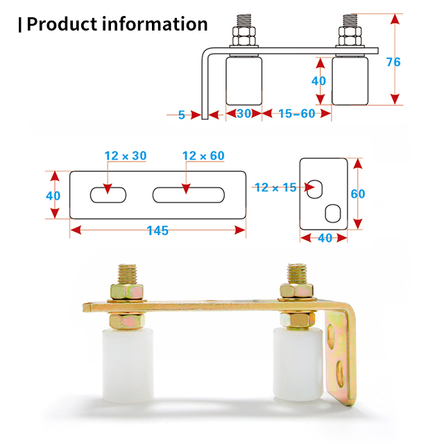 L Bracket Sliding Gate Hardware Nylon Guide Roller from China ...